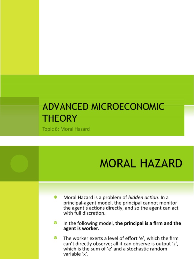 Moral Hazard | PDF | Business | Incentive