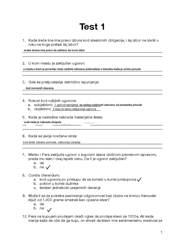Testovi April Reseni | PDF