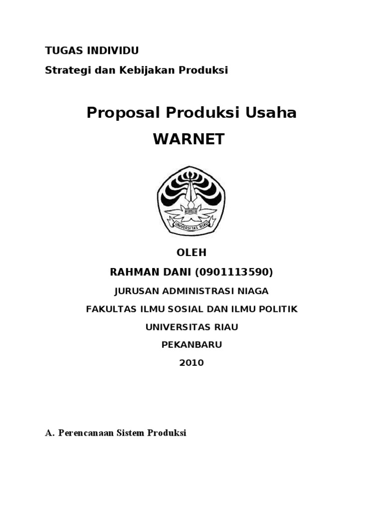 Proposal Usaha Warnet Mahasiswa | PDF | Griya & Taman | Teknologi & Rekayasa
