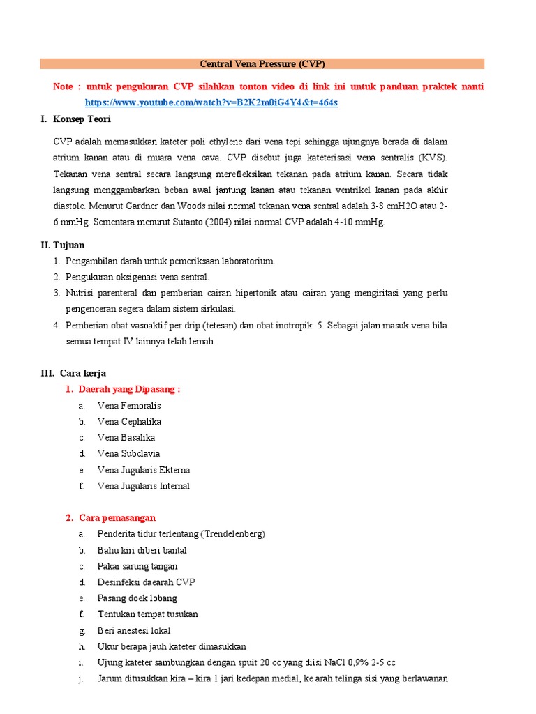 Cara Mengukur JVP pada Pasien | PDF