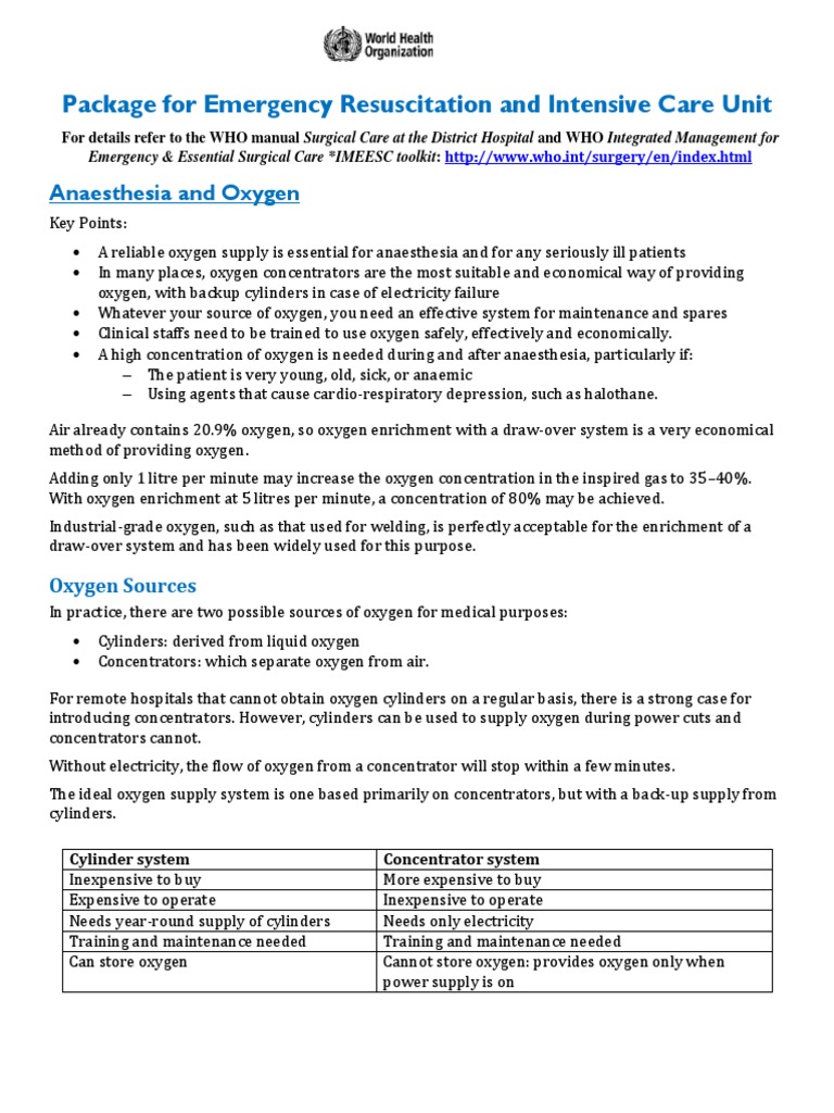 A Comprehensive Guide to Oxygen Sources, Delivery Systems, and Safe ...