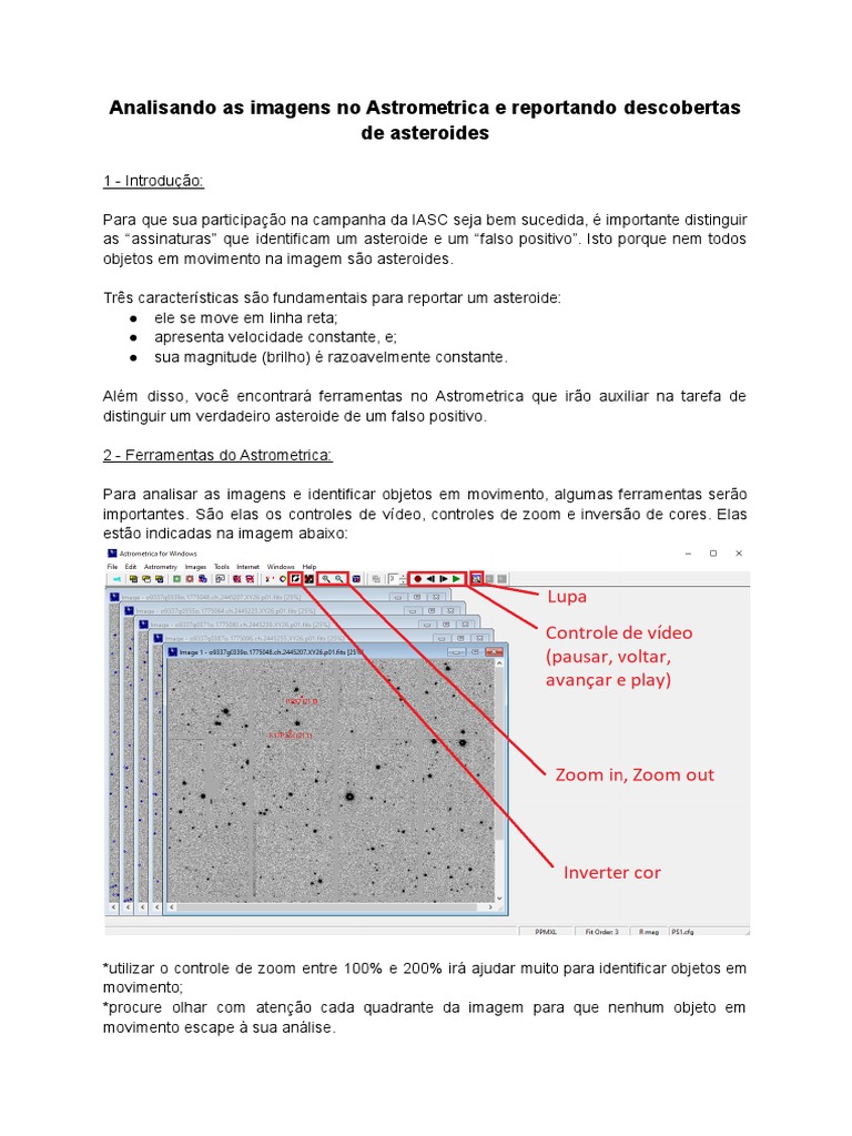Análise de Imagens no Astrometrica | PDF | Astrometria