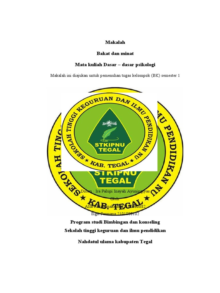 Bakat dan Minat dalam Psikologi Pendidikan | PDF | Pengembangan Diri ...