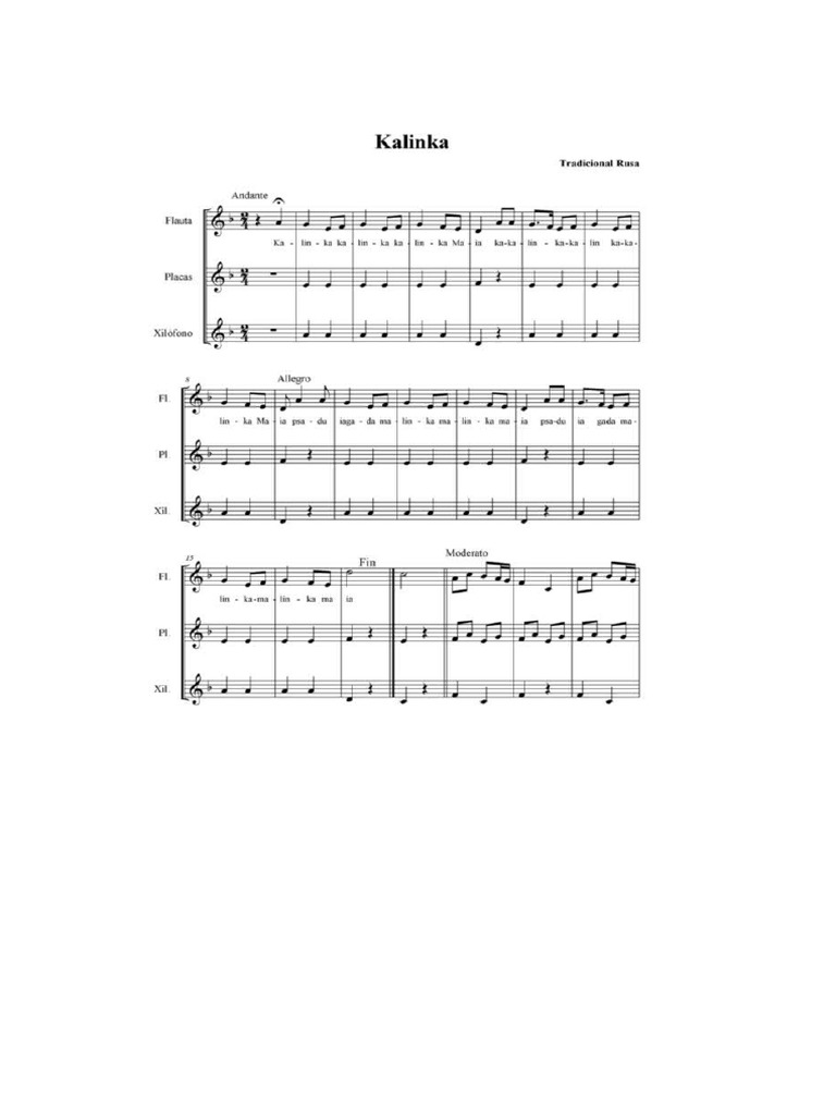 Kalinka Partitura | PDF
