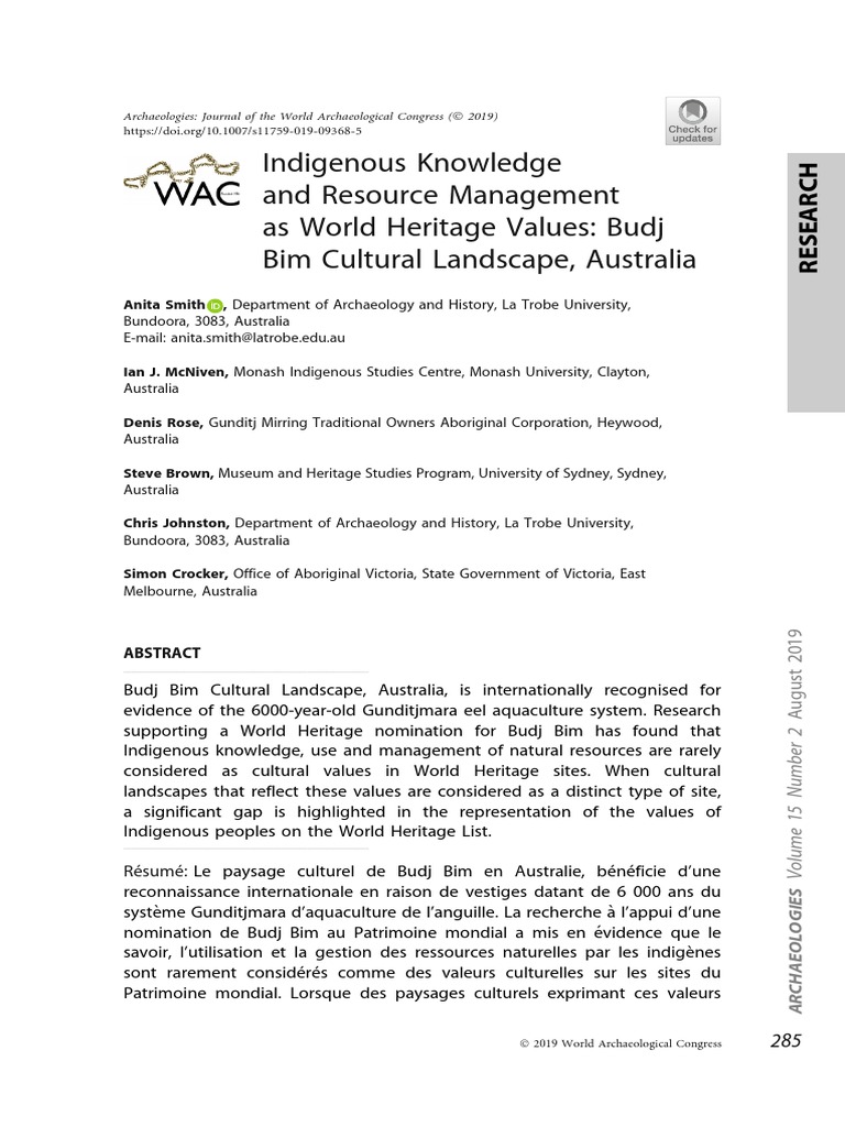 Smith2019 Article IndigenousKnowledgeAndResource | PDF | Sciences sociales | Sciences et ...
