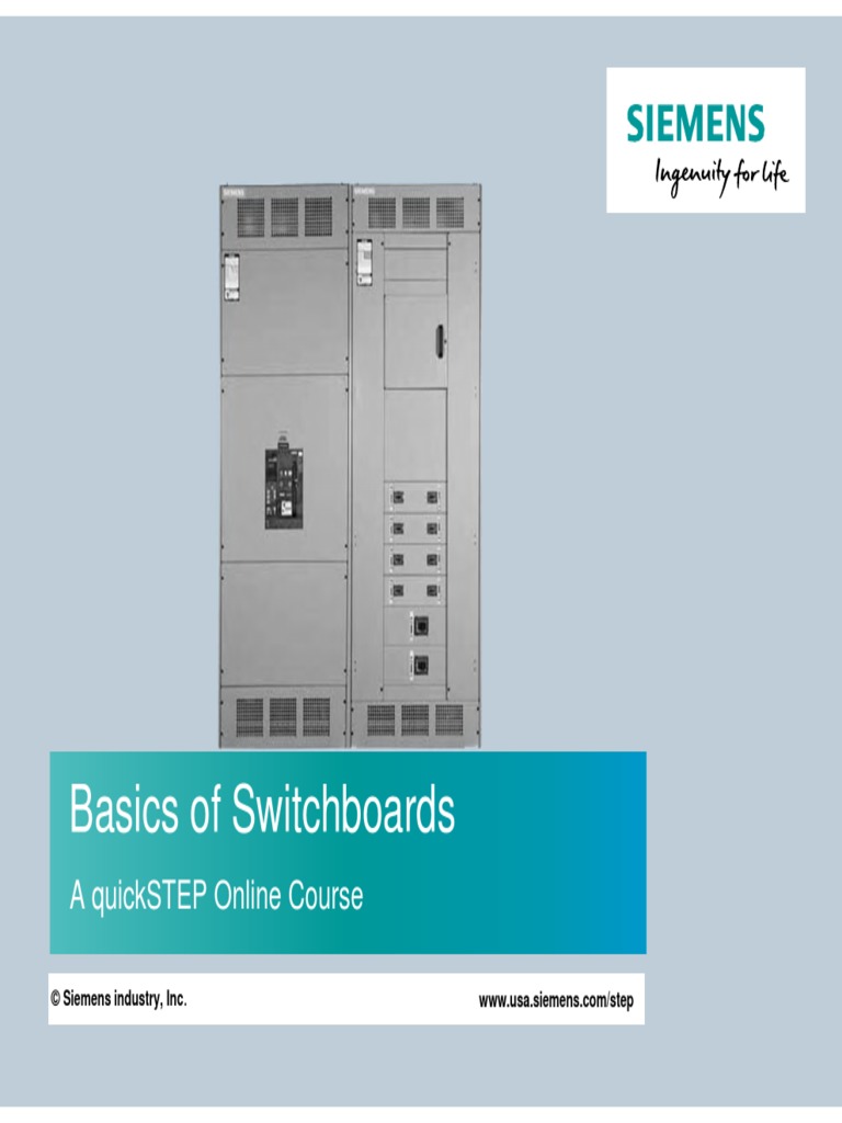 Basics of Switchboards (Siemens) | PDF | Transformer | Switch