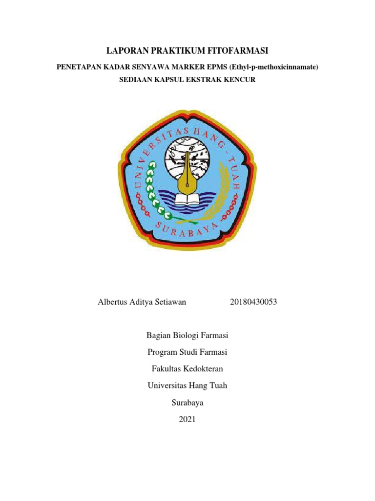 Albertus A S 20180430053 LAPORAN Kadar Epms Kapsul | PDF
