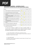 JBI RCT Critical Appraisal Checklist | PDF | Randomized Controlled ...