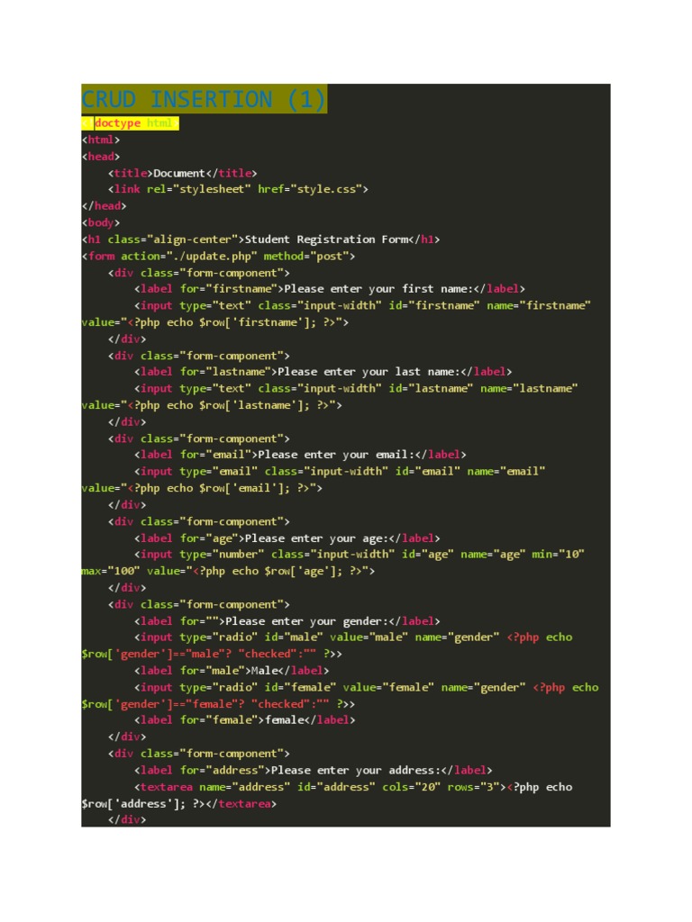 Crud Mysqli | PDF | Information Retrieval | Information Technology