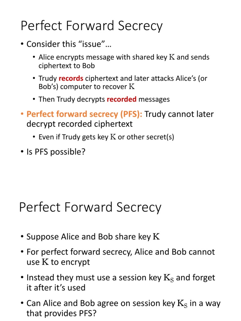 Perfect Forward Secrecy: - Consider This "Issue" | PDF | Encryption ...
