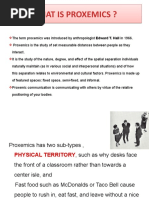 Proxemics | PDF | Nonverbal Communication | Communication