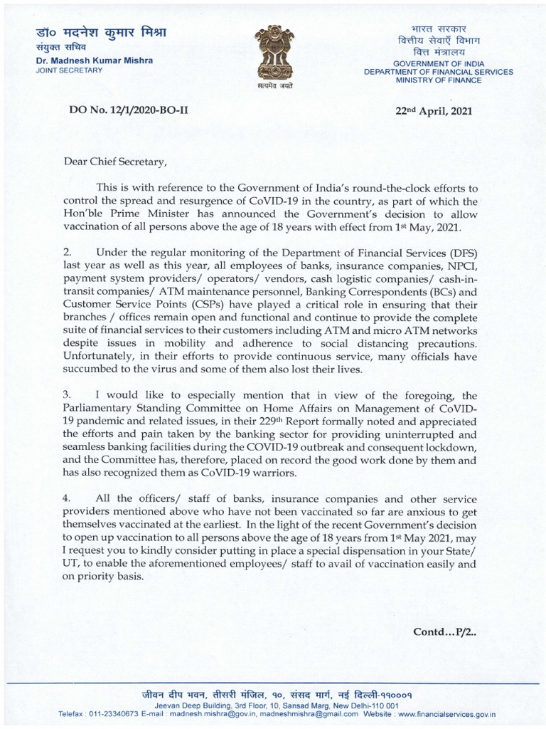 Do Letter 2021 | PDF | Epidemics | Ongoing Events