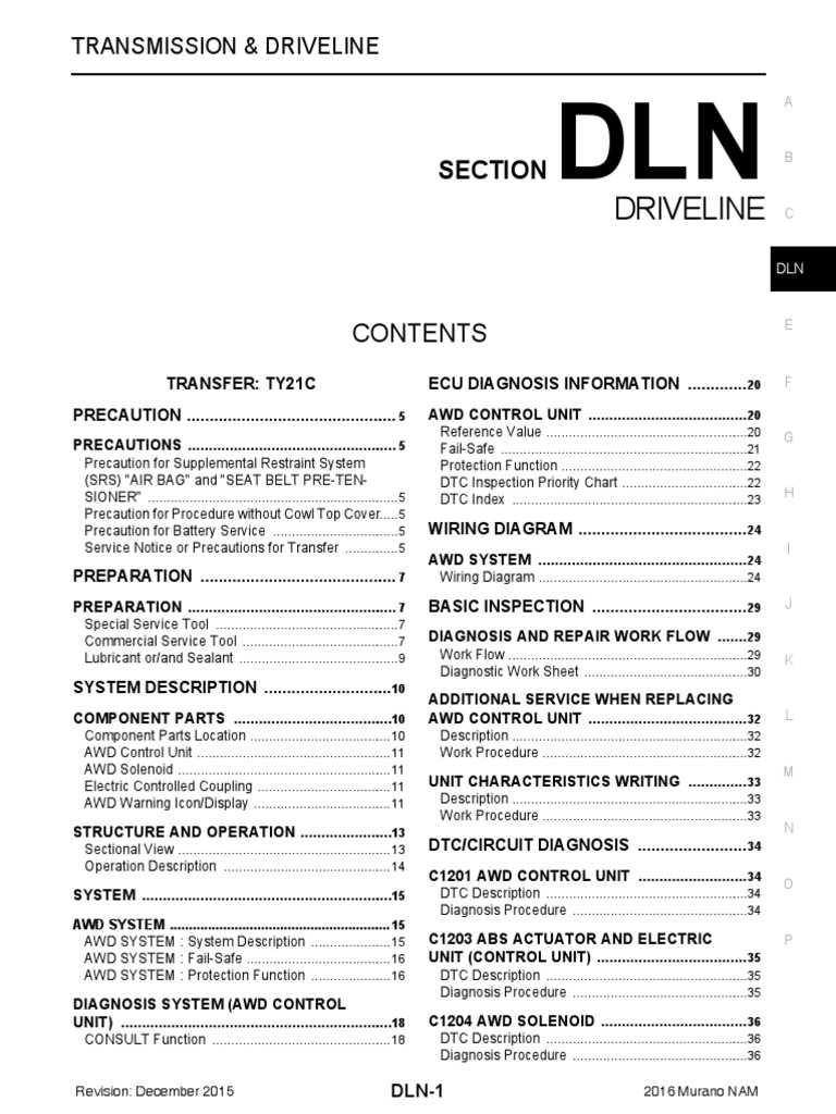 Driveline: Section | Download Free PDF | Four Wheel Drive | Airbag