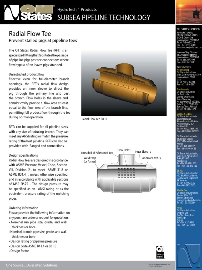 Radial Flow Tee Brochure | PDF | Pipe (Fluid Conveyance) | Chemical ...