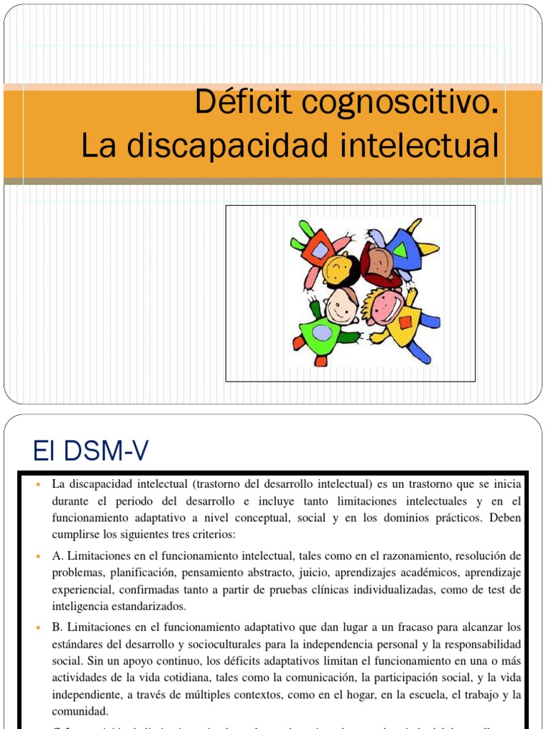 Deficit Cognoscitivo. Discapacidad Intelectual | PDF | Discapacidad ...