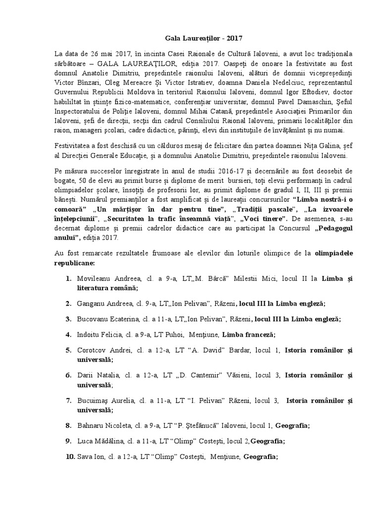 Articol GALA | PDF