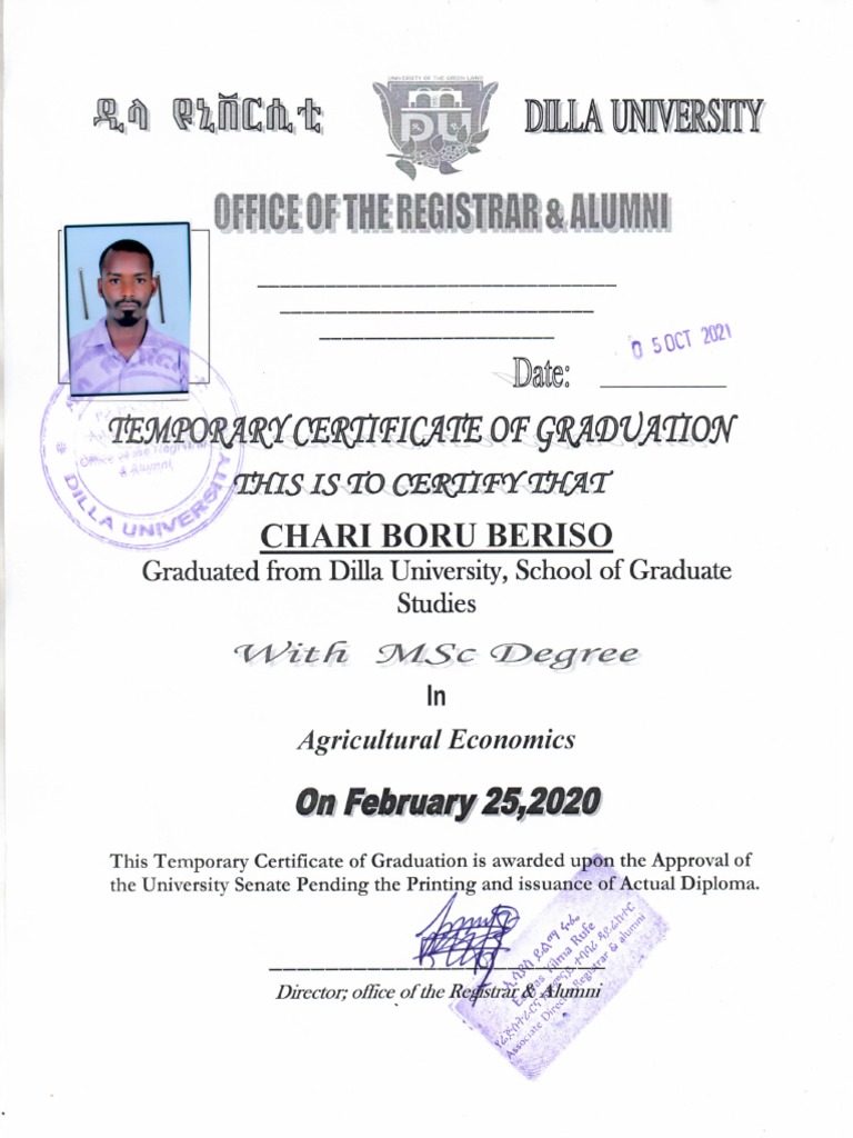 Chari Boru Beriso's MSC Temporary & Student's | PDF