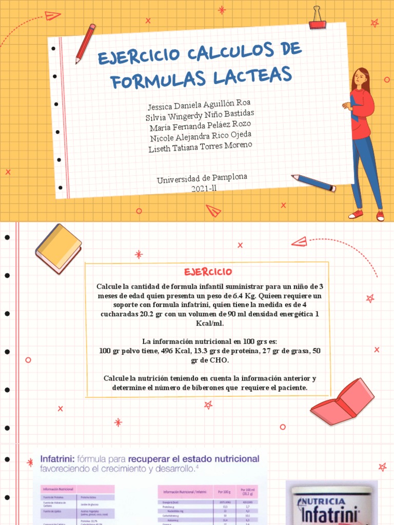 Calculo Formulas Lacteas | PDF | Dieta y nutrición | Nutrición