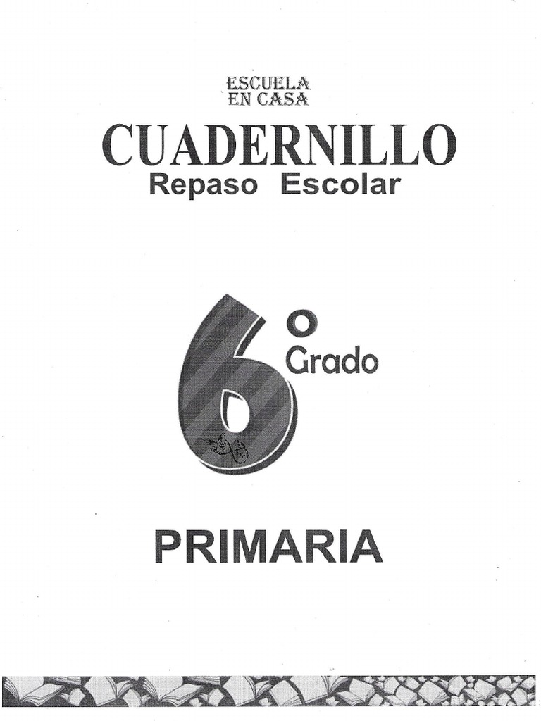 Cuadernillo de 6° Grado | PDF