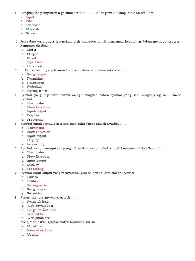 Soal Algoritma | PDF