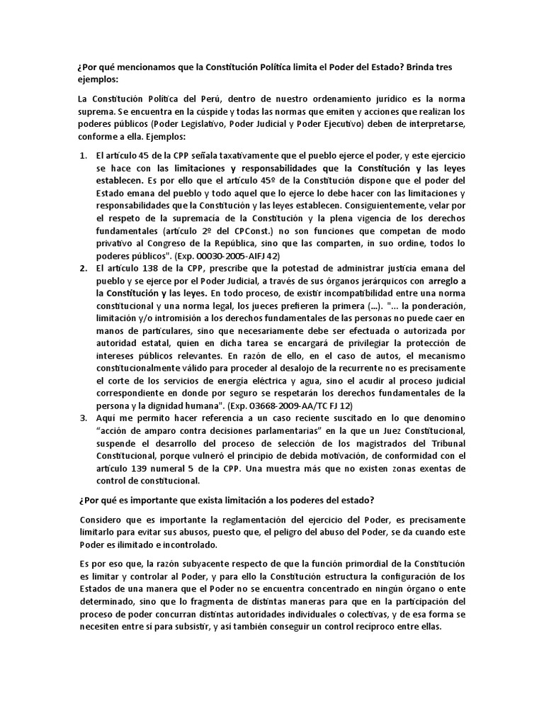 Límites Del Poder Del Estado. | PDF | Estado (política) | Derecho ...
