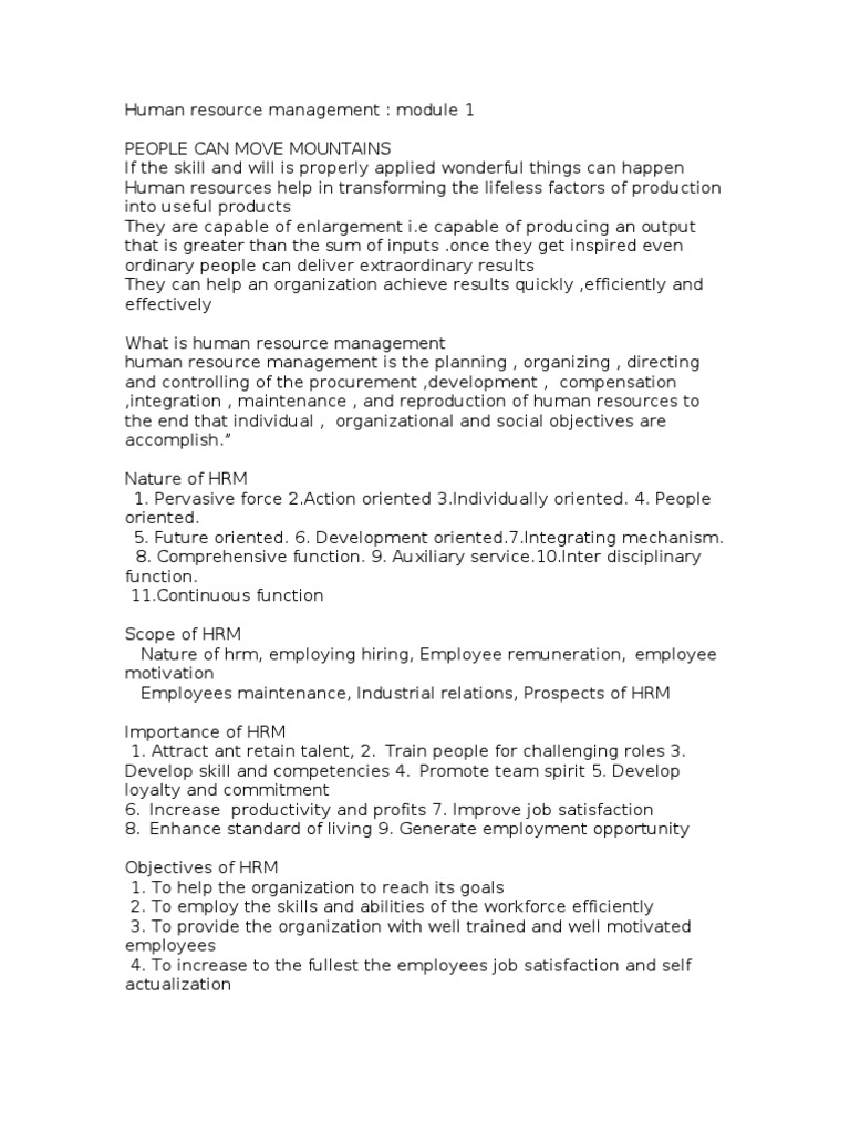 Human Resource Management | PDF | Human Resource Management | Employment