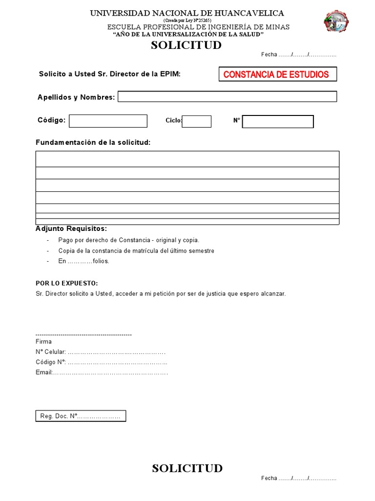 Solicitud Modelo | PDF