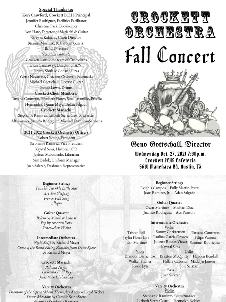 Fall Concert Program 102721 | PDF | Orchestras | Performing Arts