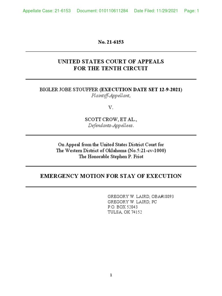 Legal Battle Over Execution Protocol | PDF | Standard Of Review ...