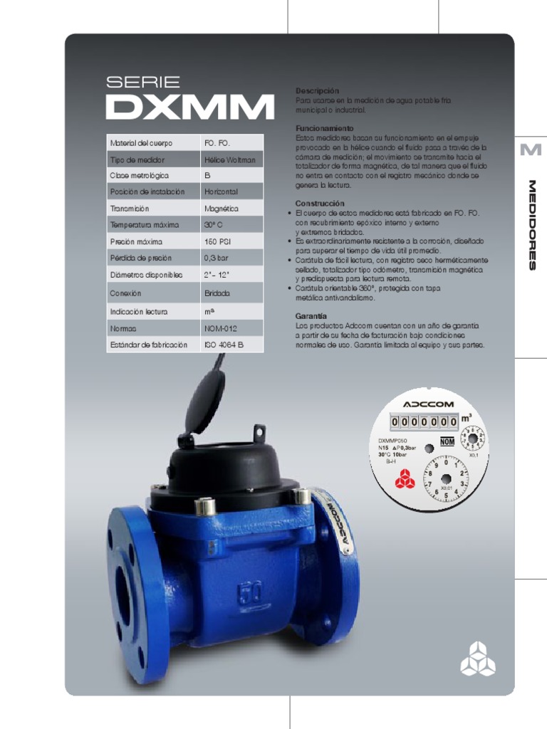 Ficha Tecnica Medidor DXMM | PDF