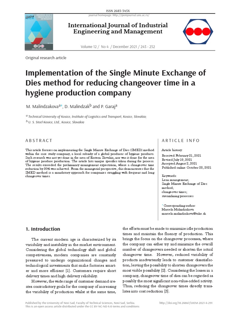 Ijiem 291 | PDF | Secondary Sector Of The Economy | Supply Chain Management