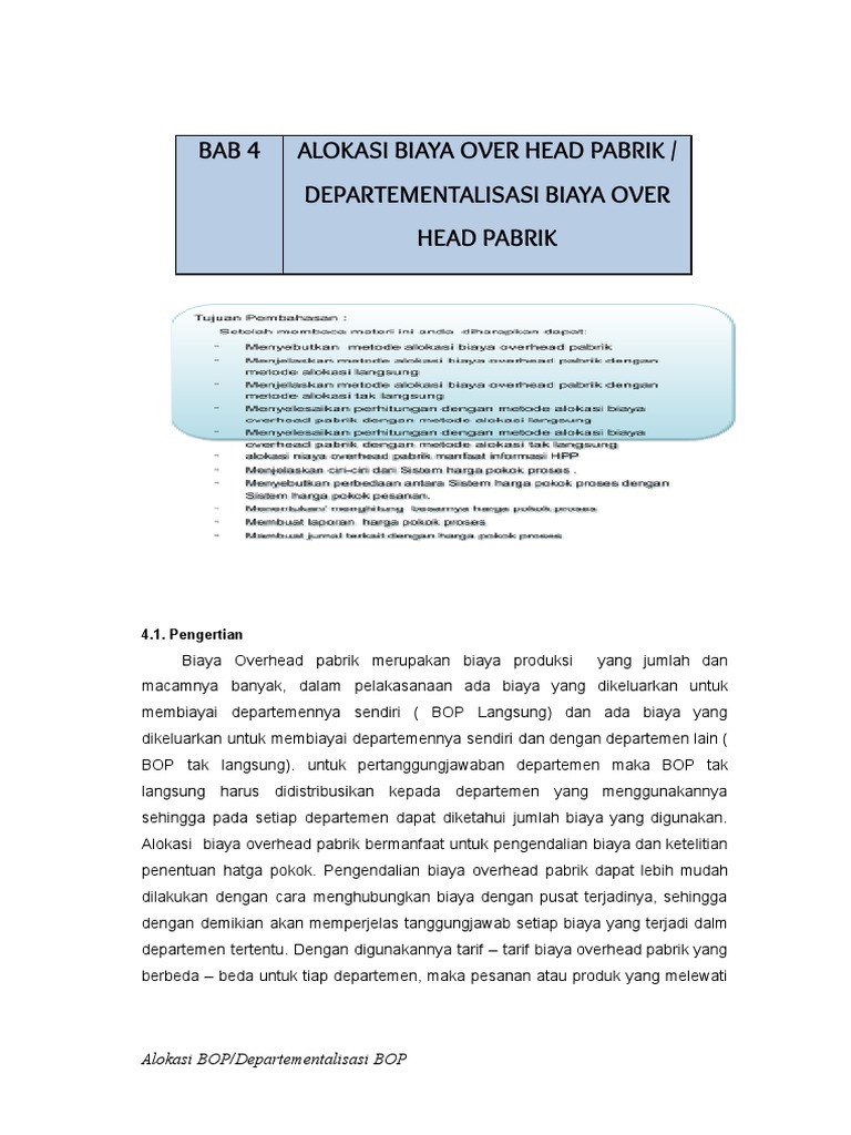 Alokasi Biaya Overhead | PDF