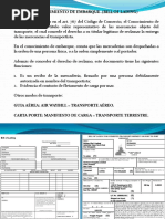 Formato de Conocimiento de Embarque | PDF | Guía de carga | Logística