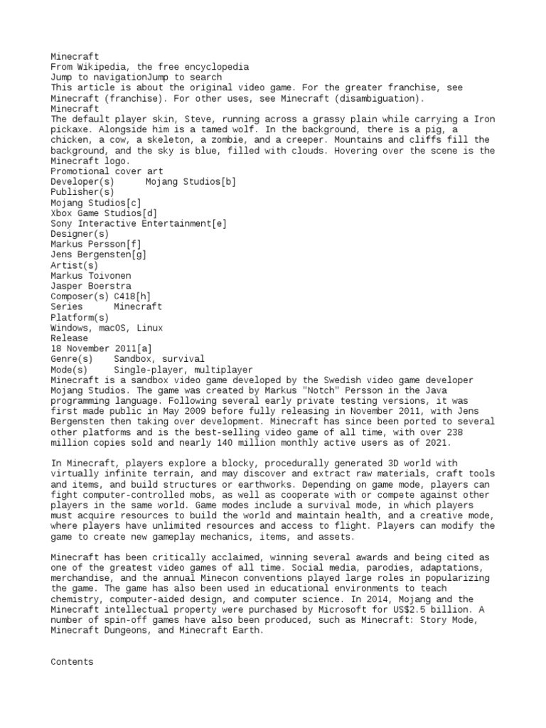 Minecraft | PDF | Minecraft | Computing