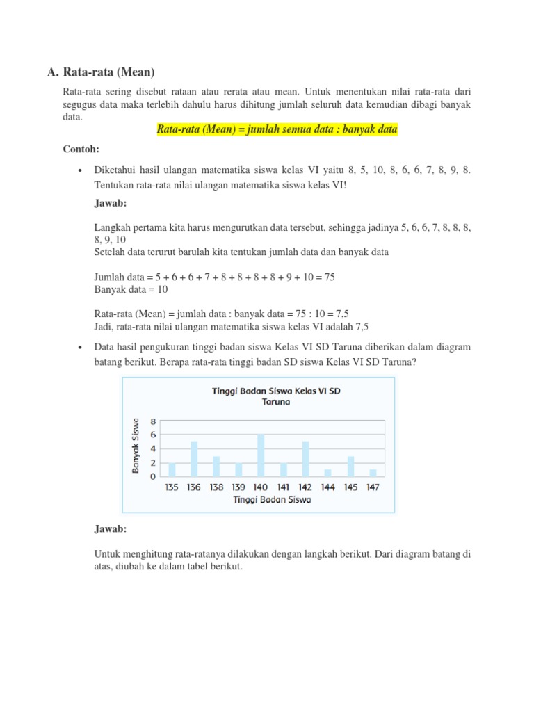 Mean, Median, Modus | PDF