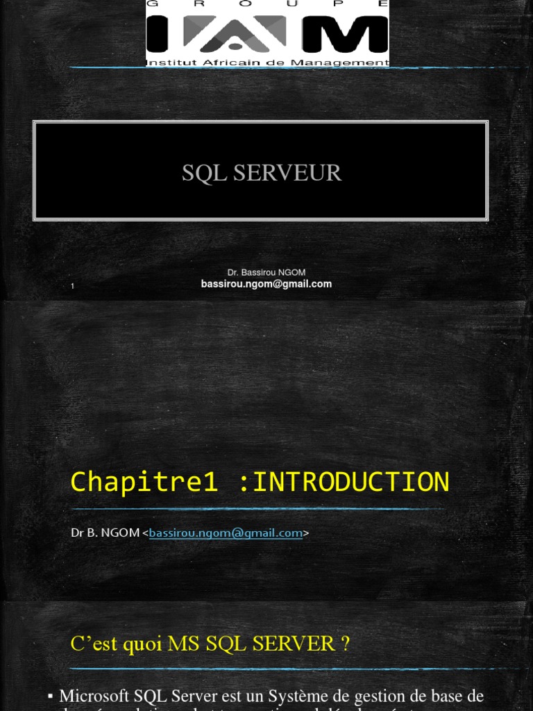 BD-SqlServer 1 | PDF | Bases de données | SQL