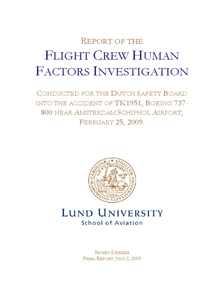 Human Factors Report S Dekker | PDF | Aviation | Aircraft