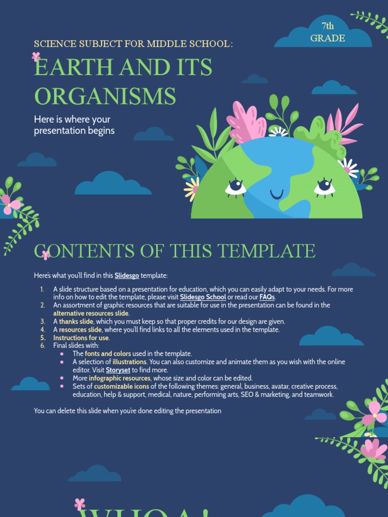 Science Subject For Middle School - 7th Grade - Earth and Its Organisms ...