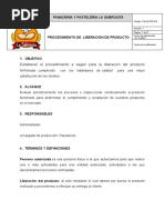 Formato Liberación de Productos Terminados | PDF