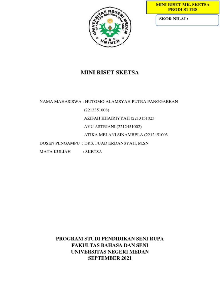 Mini Riset Sketsa Mahasiswa UNIMED | PDF