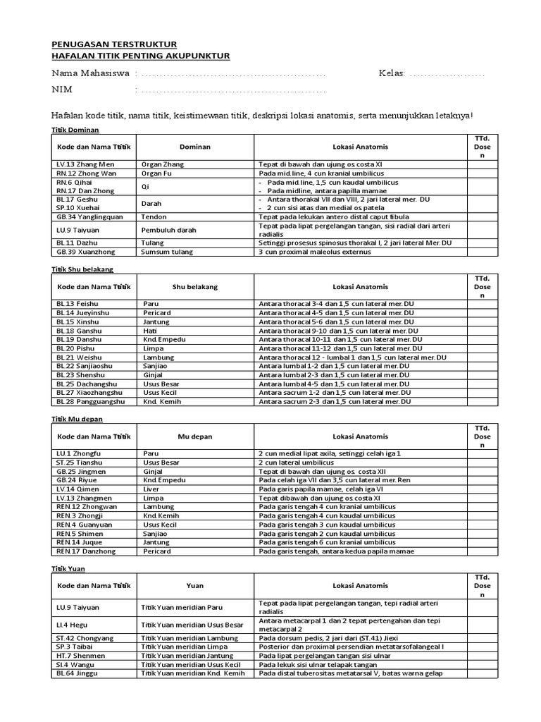 Ujian Titik Penting | PDF