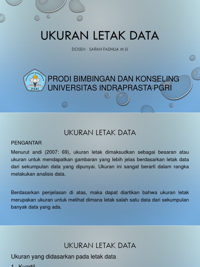 Ukuran Letak Data: Kuartil, Desil, Persentil | PDF