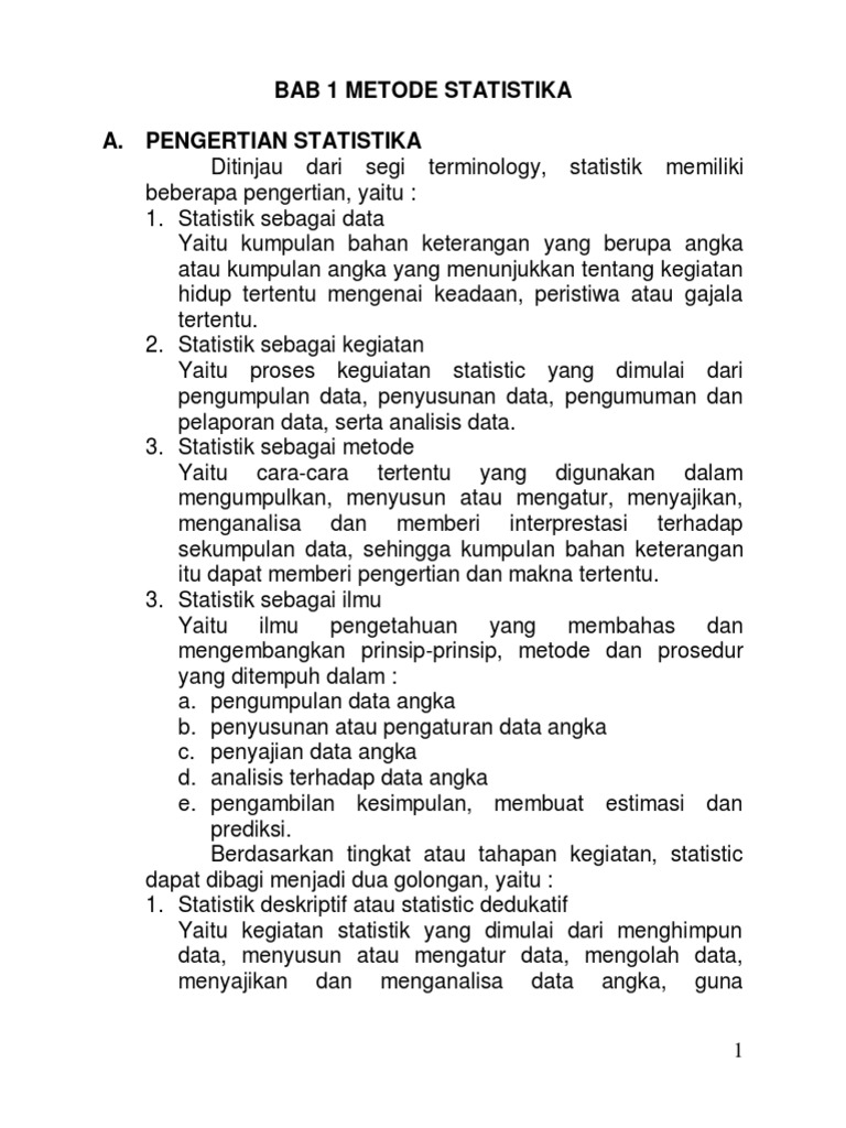 Bahan Ajar Statistika | PDF | Metode & Bahan Ajar