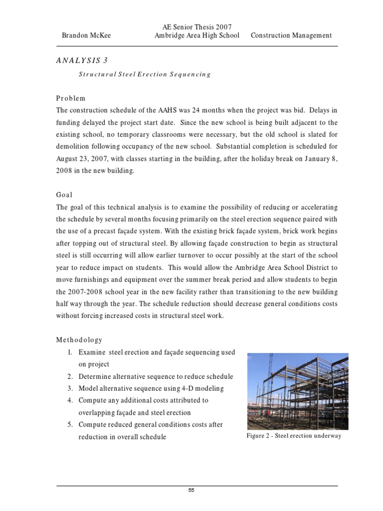 Analysis 3: Structural Steel Erection Sequencing | PDF | Precast ...