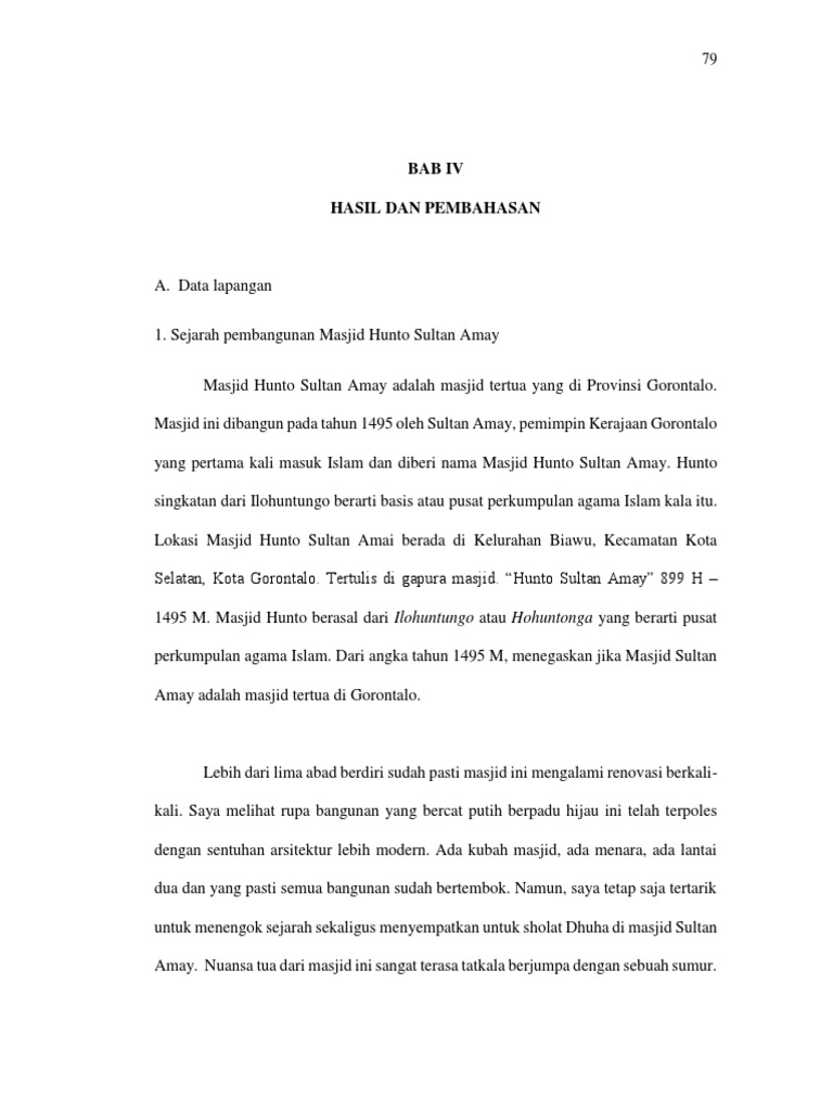 Sejarah Masjid Hunto Sultan Amay | PDF