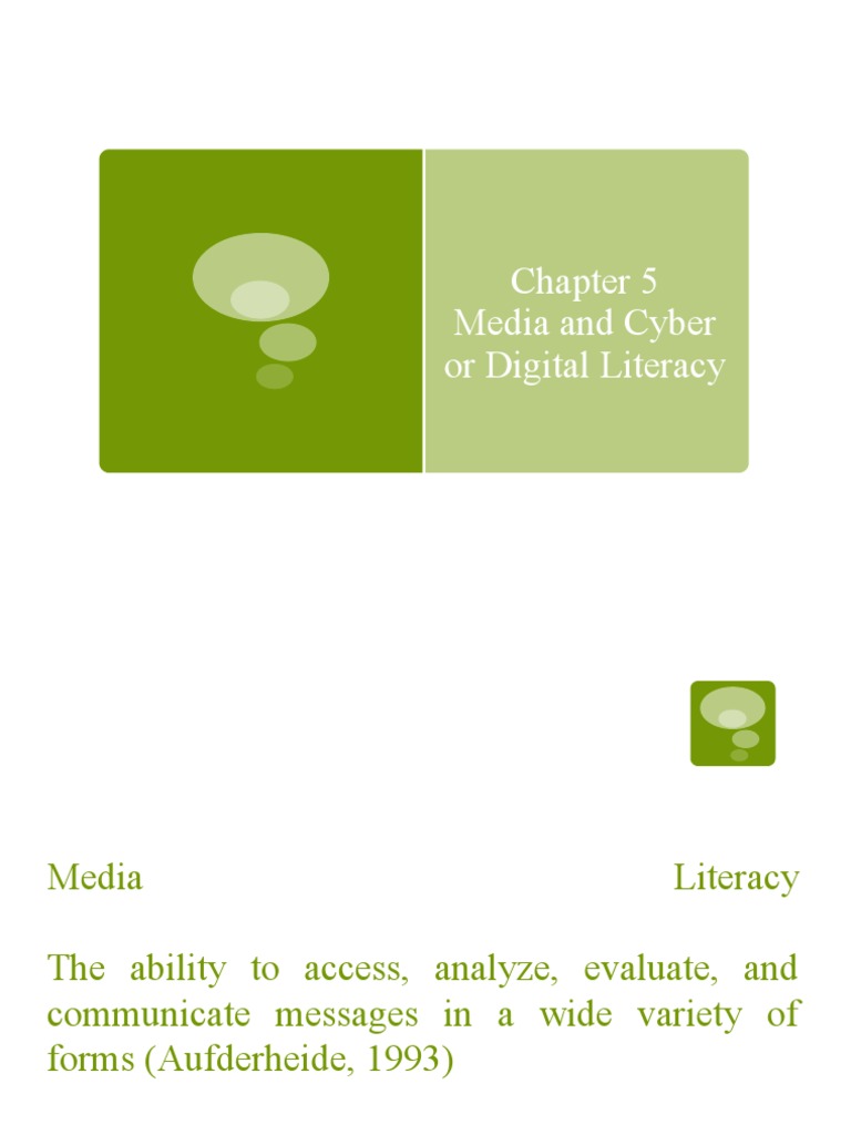 Media and Cyber or Digital Literacy | PDF | Mass Media | Literacy