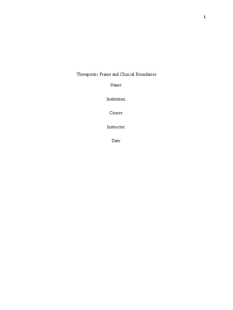 Therapeutic Frame in Video Therapy | PDF | Psychotherapy | Confidentiality