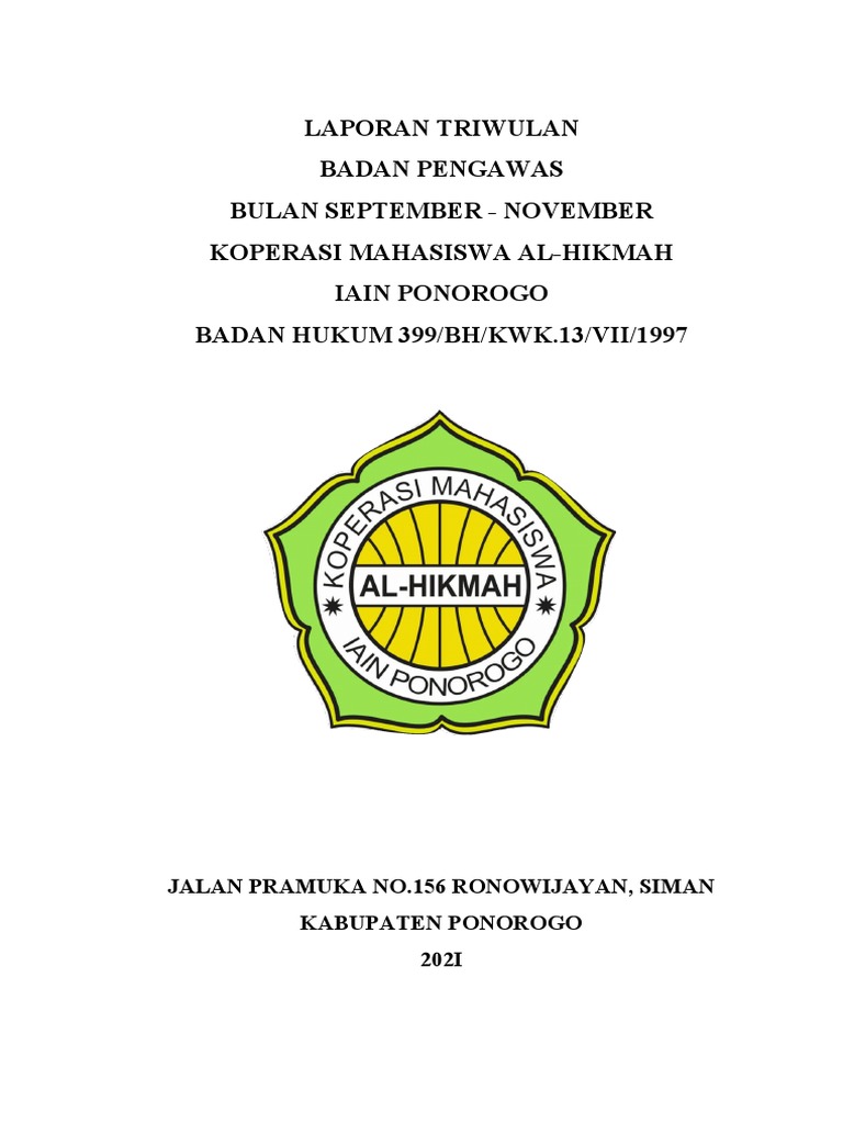 Laporan Triwulan Pengawas | PDF | Bisnis