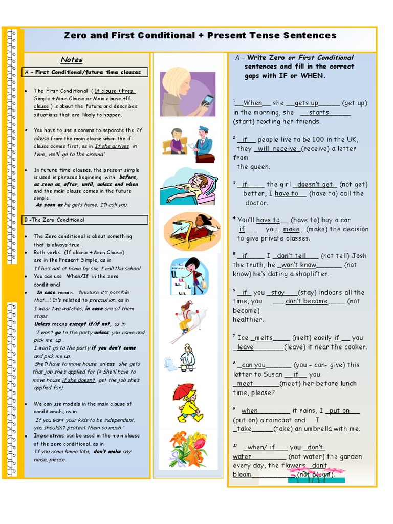 Zero & First Conditional Guide | PDF | Linguistics | Grammar