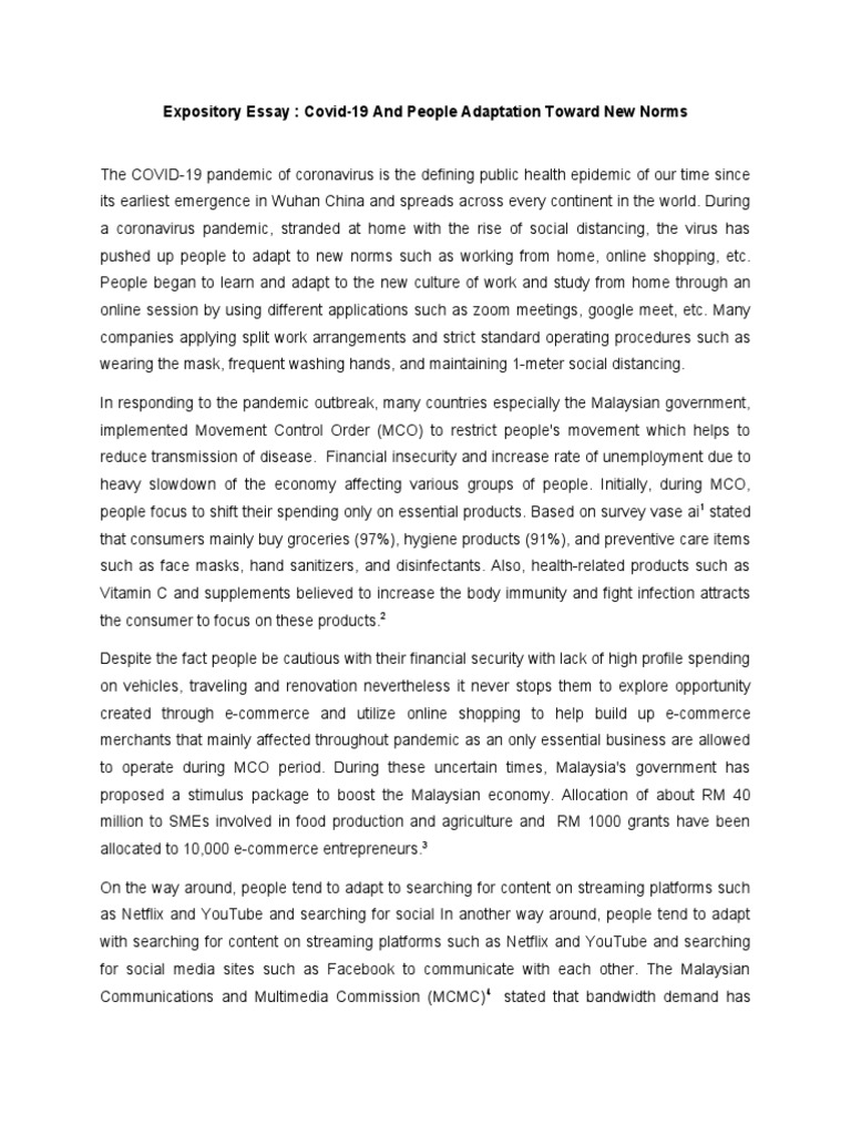 Expository Covid-19 Essay | PDF | Health Sciences | Public Health